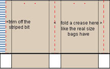 Miniature 1/12th scale dollhouse gift bags